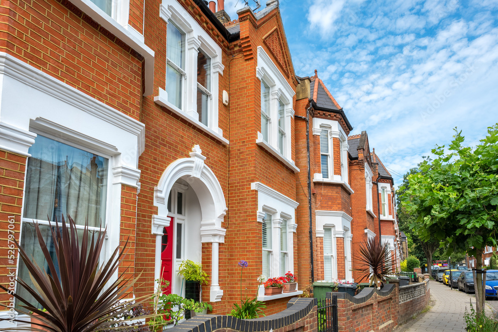 Red brick houses. London, England Stock Photo | Adobe Stock
