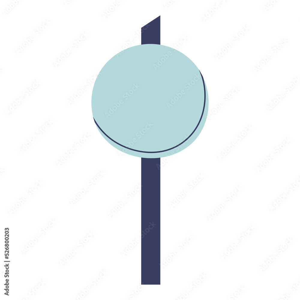 Round road sign with space for text. Way finding signage. Illustration ...