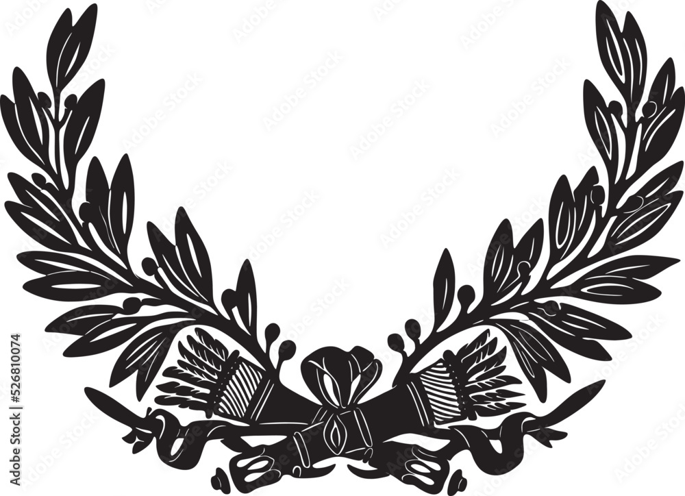 flower frame logo vector design handmade silhouette Stock Vector ...