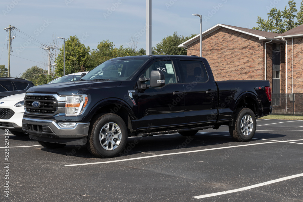 Ford F-150 display at a dealership. The Ford F150 is available in XL ...