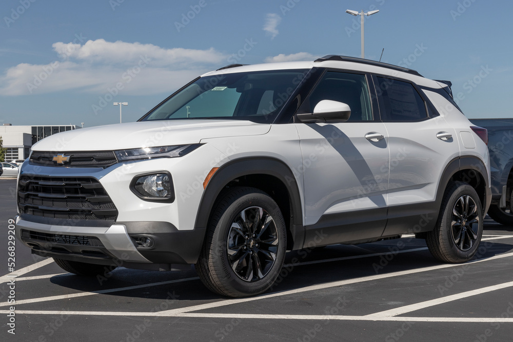 Chevrolet Trailblazer display at a dealership. Chevy offers the ...