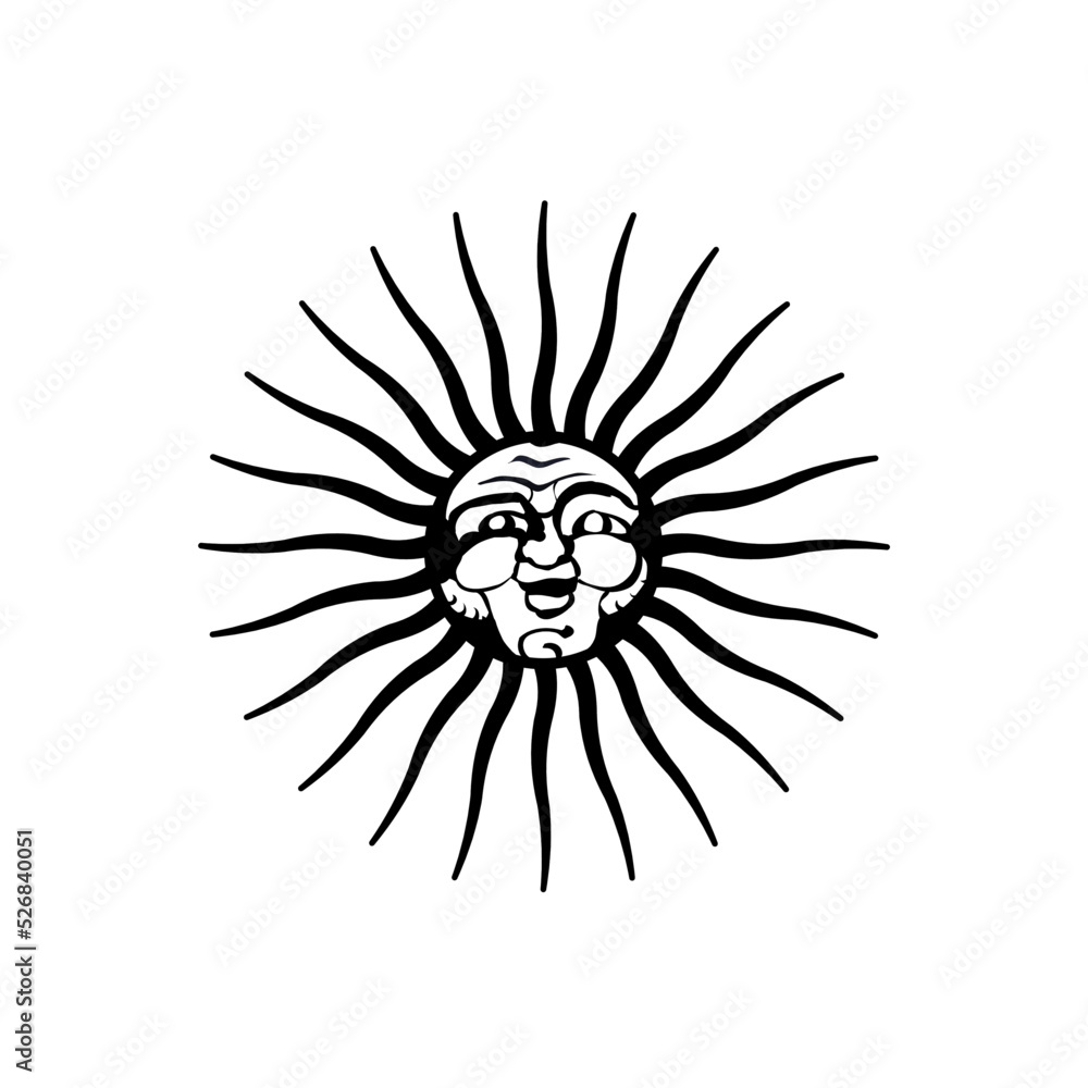 stylized sun, sun disc - vector illustration Stock Vector | Adobe Stock