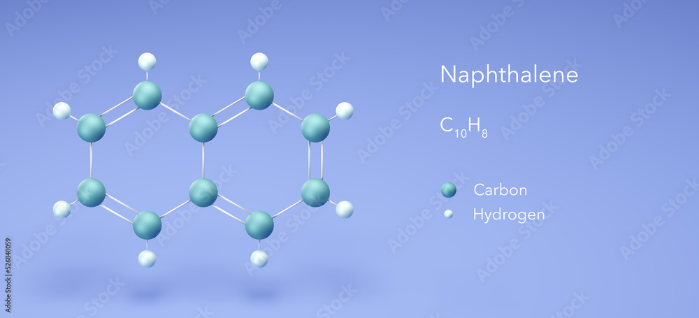 Naphthalene, molecular structures, 3d model, Structural Chemical ...