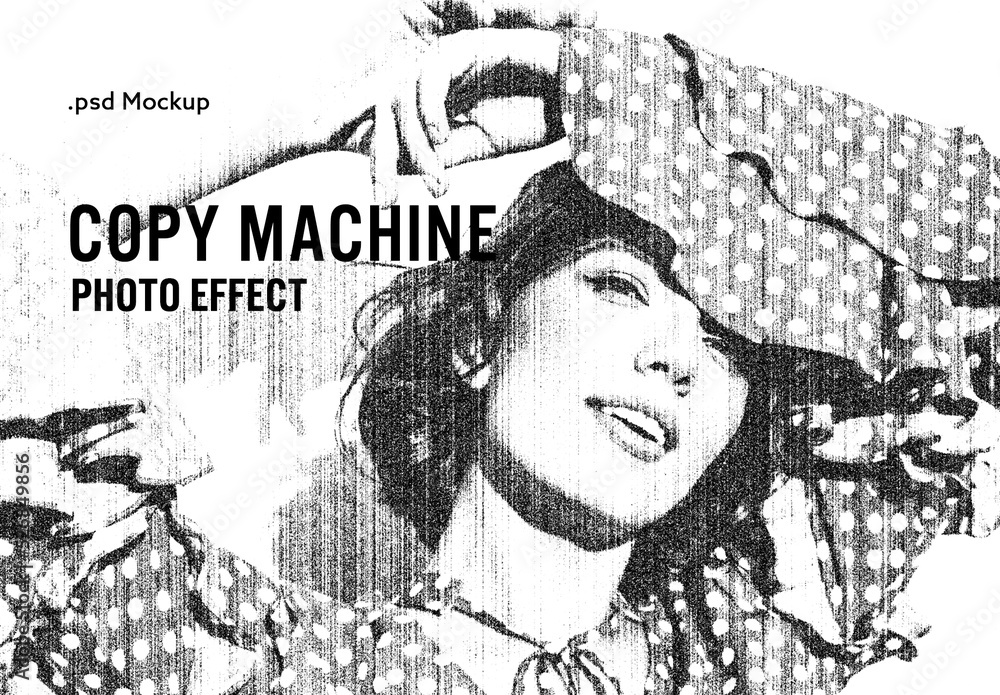 Copy Machine Photo Effect Stock Template | Adobe Stock