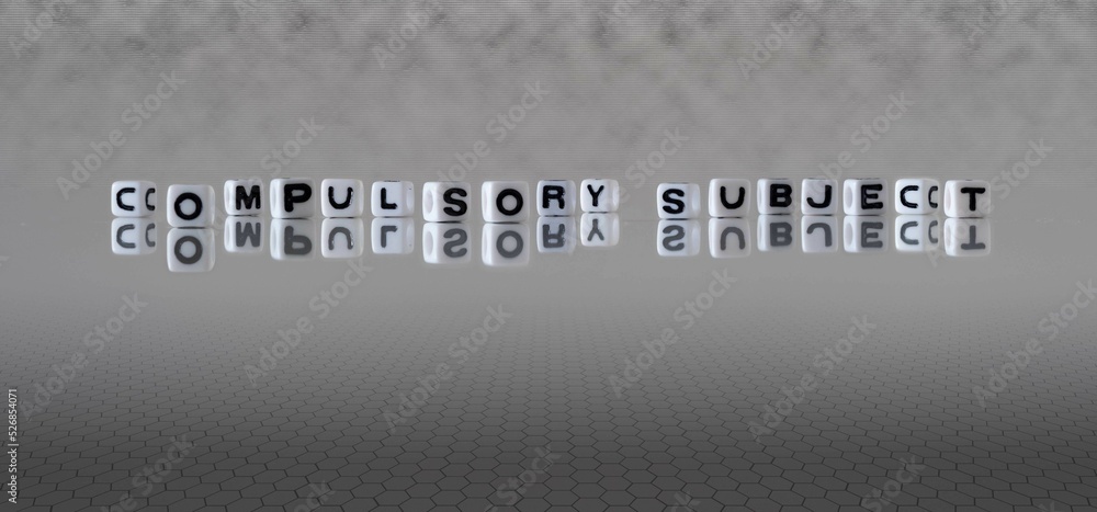 compulsory subject word or concept represented by black and white ...