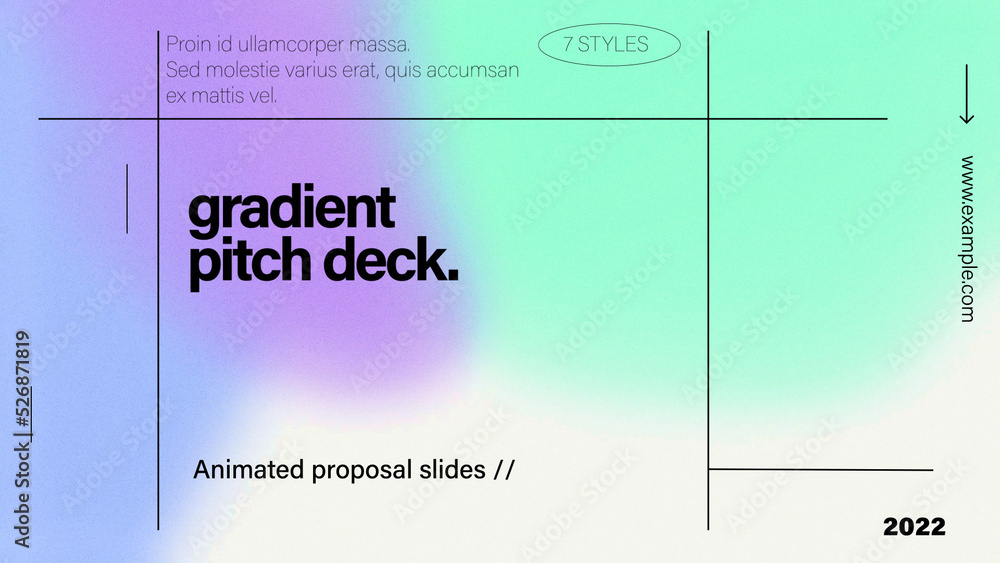 Gradient Pitch Deck Slides Stock Template | Adobe Stock