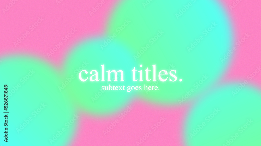 Calm Cool Colorful Gradient Titles Stock Template | Adobe Stock