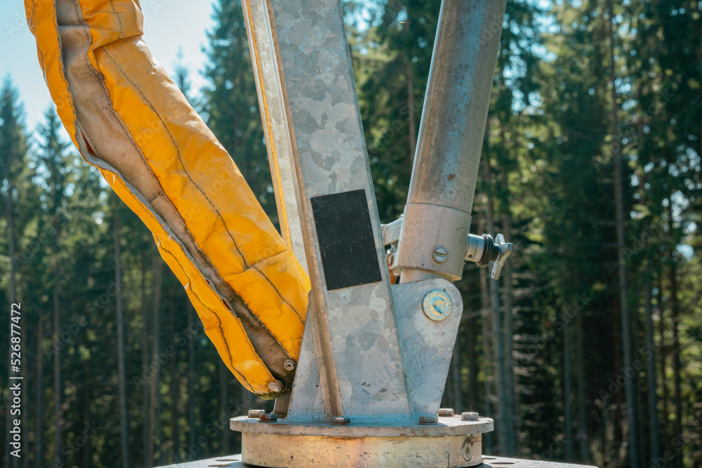 Bolts and other connections of galvanized rectangle steel high poles ...