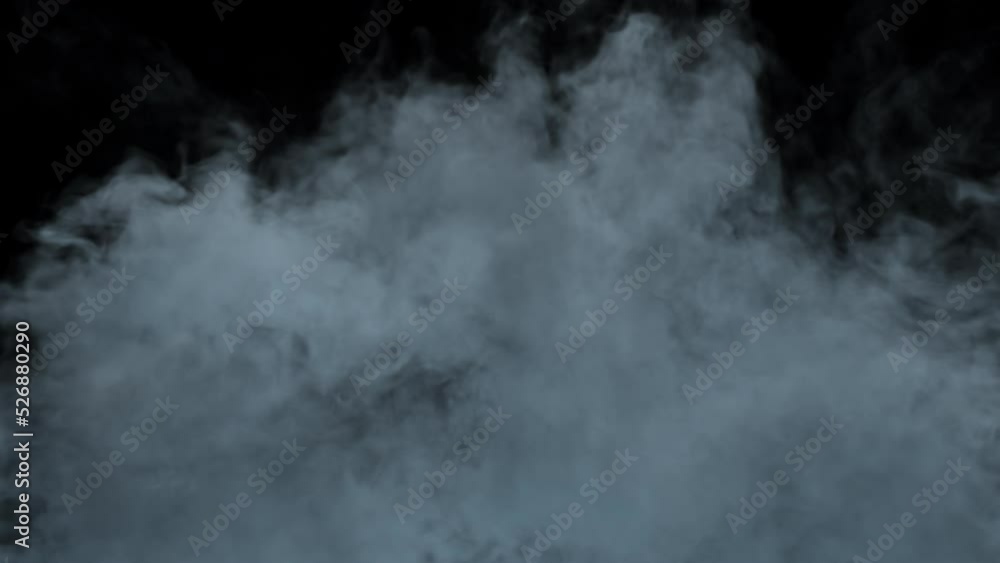 This stock motion graphics video shows slowly rising smoke or fog on ...