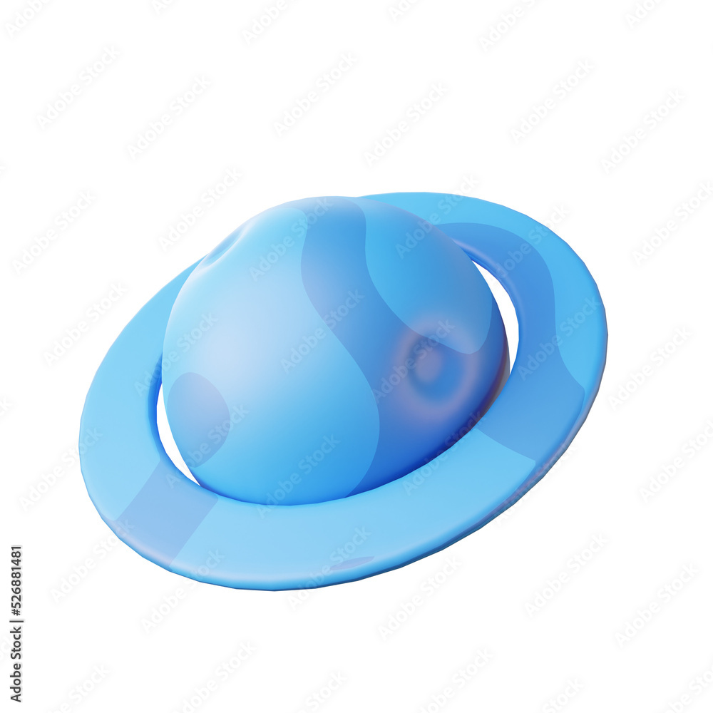 3d illustration of saturn icon Stock Illustration | Adobe Stock