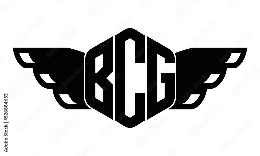 Vettoriale Stock BCG three-letter butterfly iconic logo design vector ...