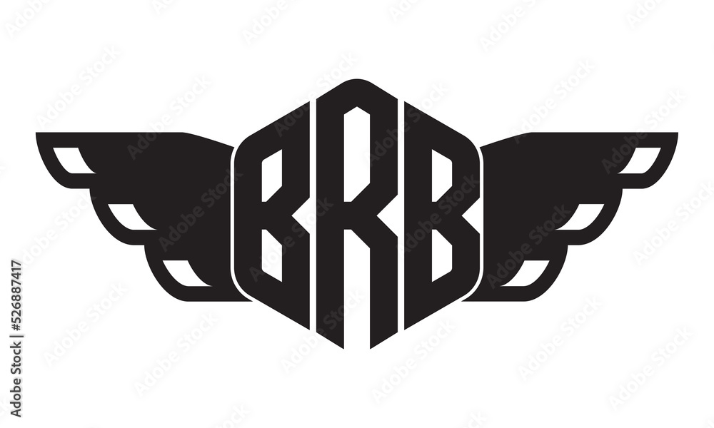 Vetor de BRB three-letter butterfly iconic logo design vector template ...