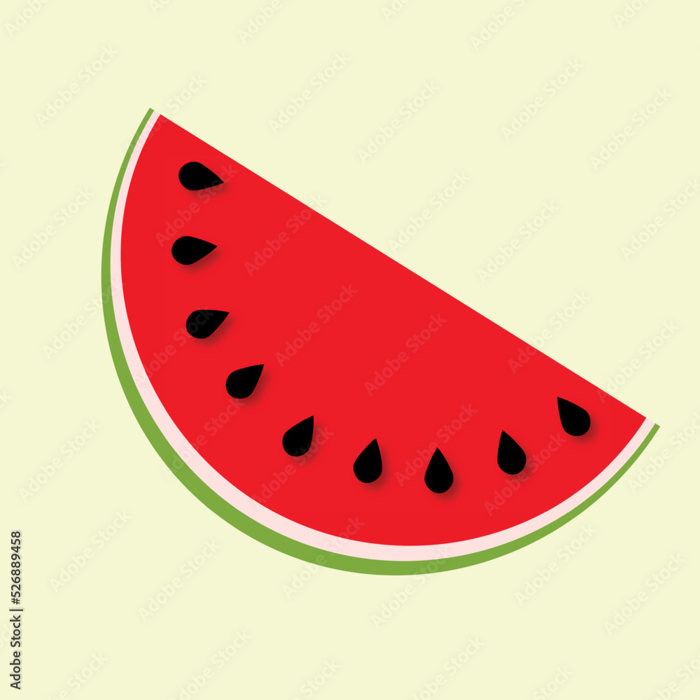 Watermelon Slices Icon Clipart Fruits in Cute Animated Cartoon Animated ...