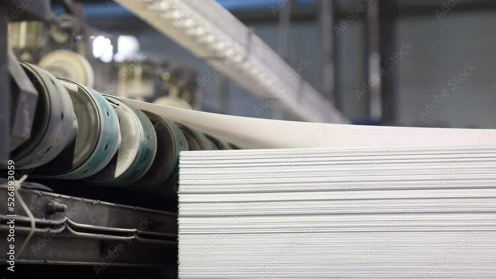 Conveyor line for production plastic sheets for furniture. Roll of ...