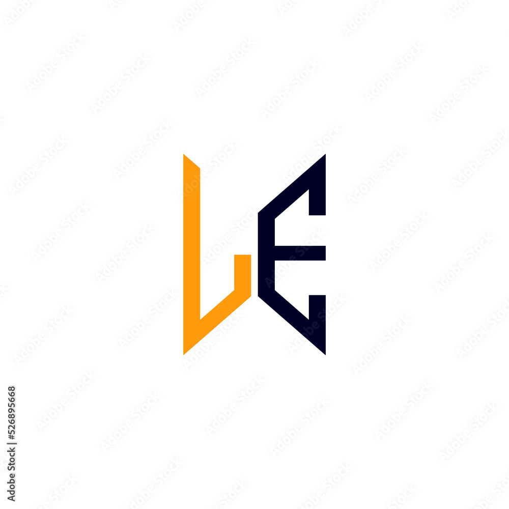 LE letter logo creative design with vector graphic, LE simple and ...