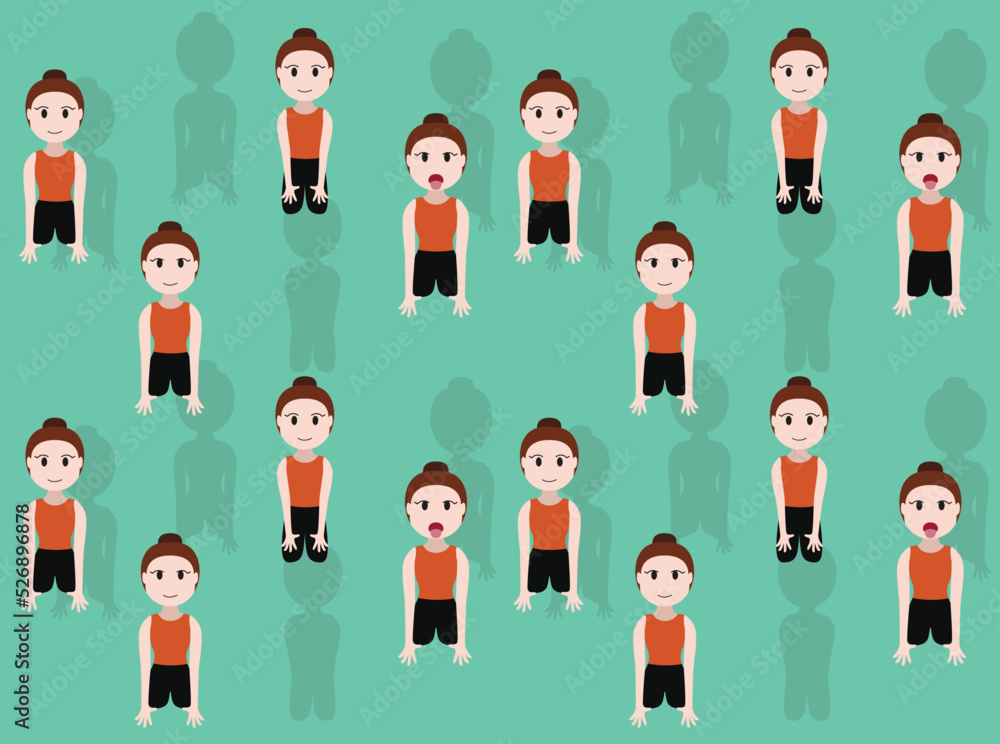Yoga Lion Pose Tutorial Cartoon Seamless Wallpaper Background Stock Vector Adobe Stock