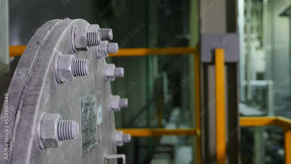 Pipeline flange connections screwed onto bolted connection, screws and ...