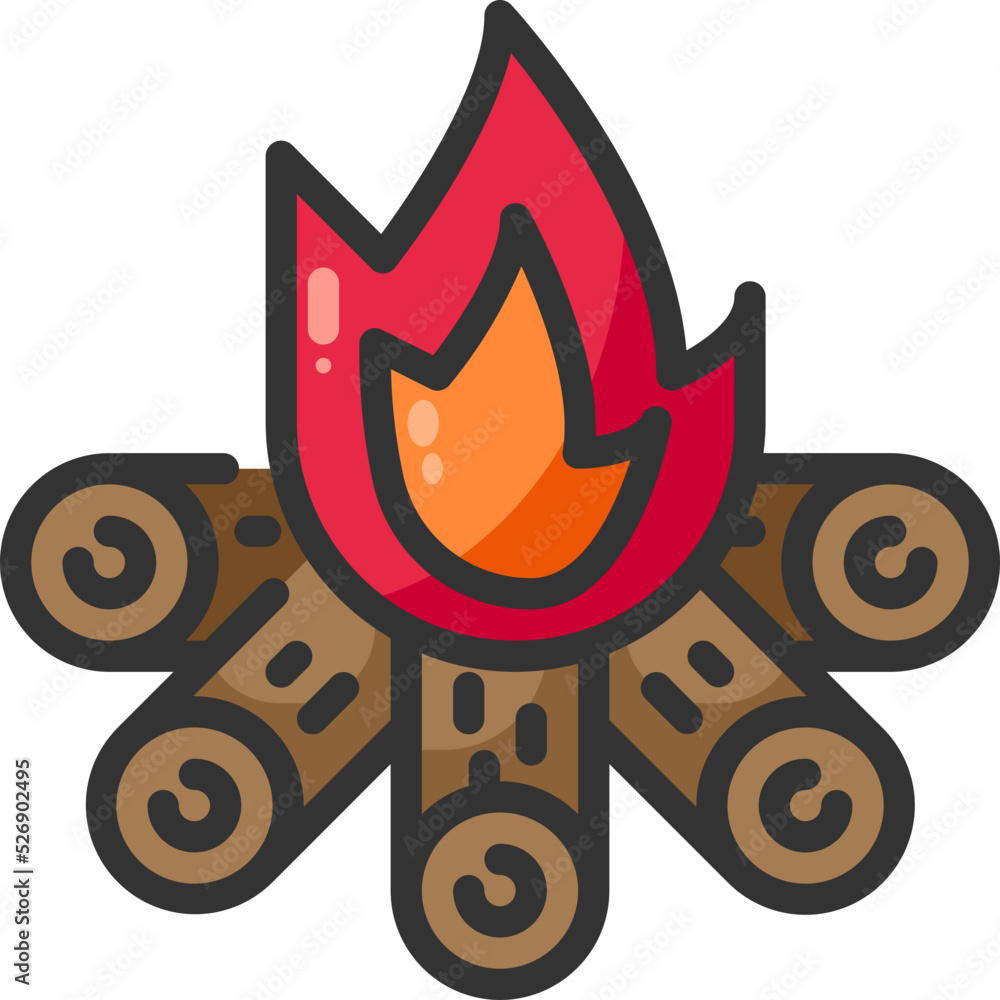 campfire Stock Vector | Adobe Stock