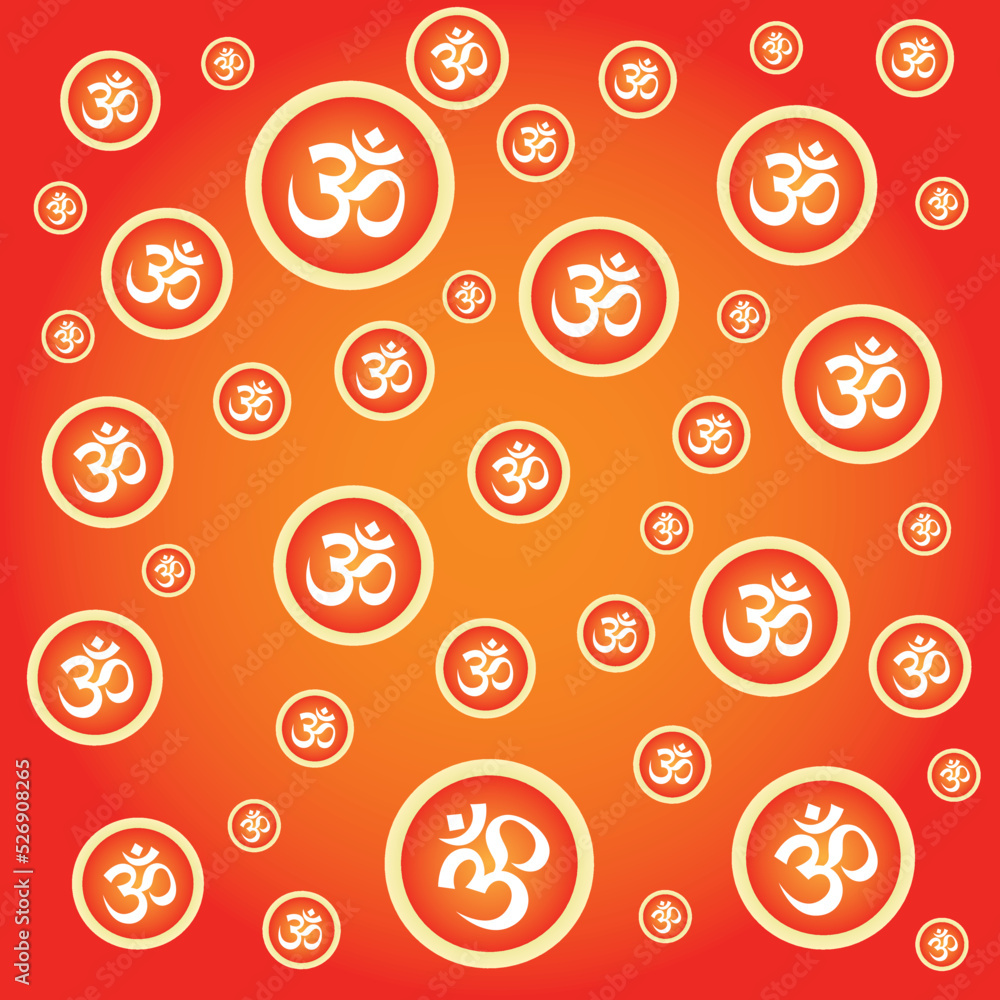 Bright glowing OM background. Om Indian sacred sound. The symbol of the ...