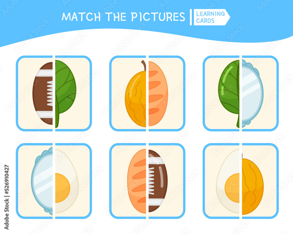 Matching children educational game. Activity for pre sсhool years kids ...