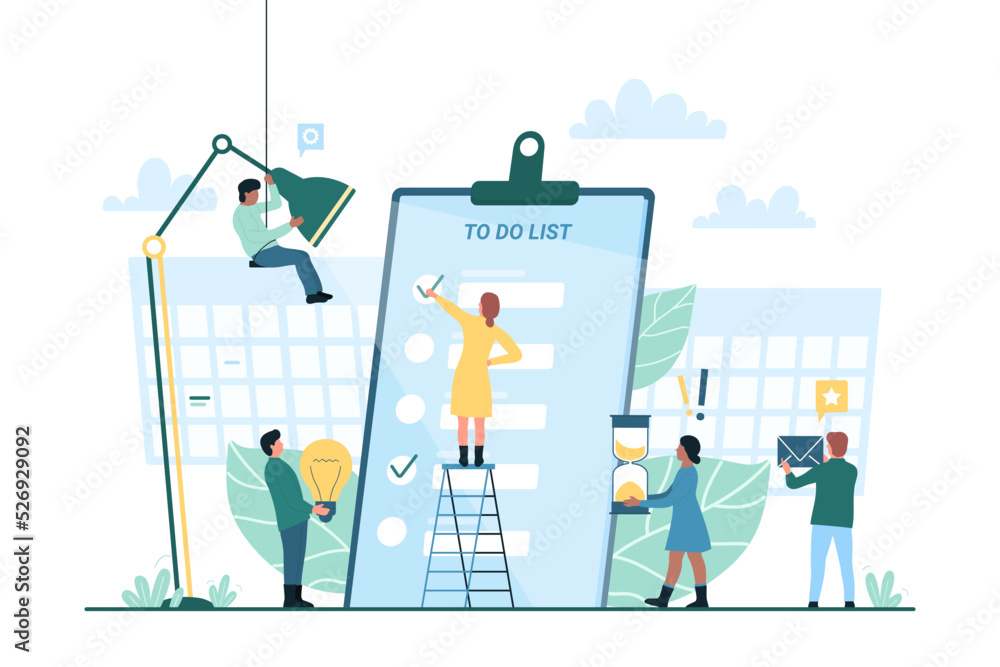 To do check list and tiny business people work on prioritizing and ...