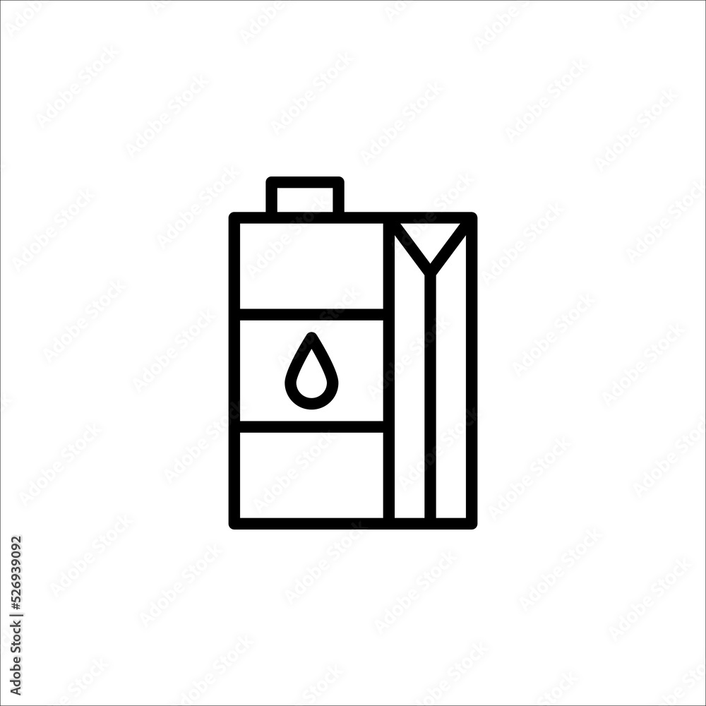 Milk box outline vector icon. Thin line black milk icon, flat vector ...