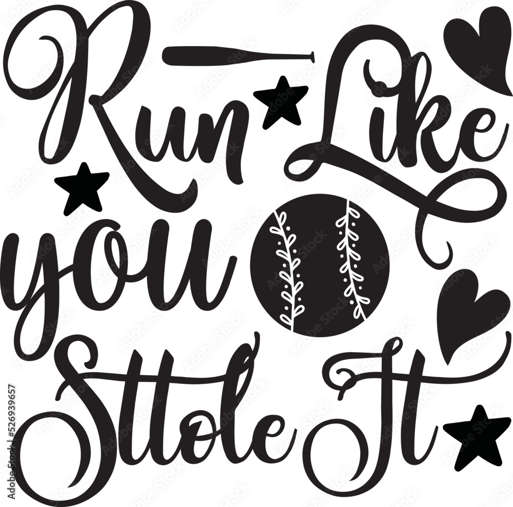 Baseball svg design cut files Stock Vector | Adobe Stock