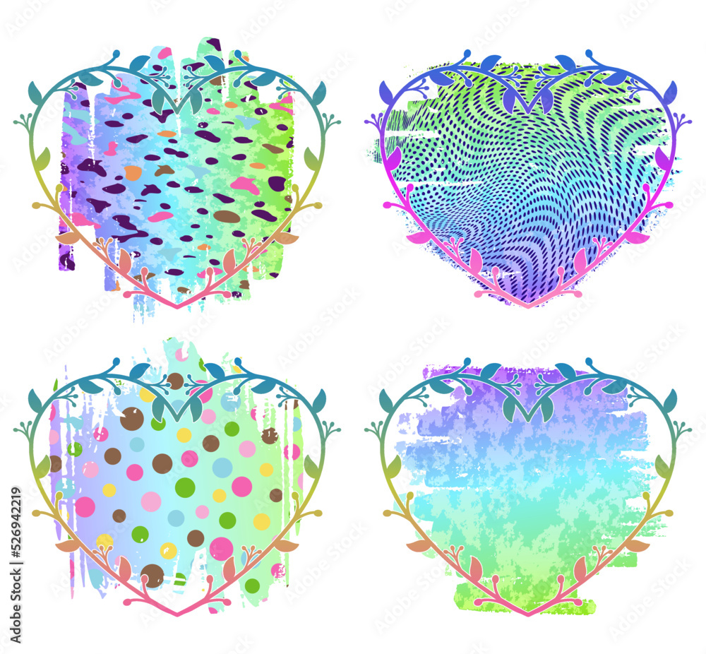 Floral Frame Set Design Vector, Flower Frame Set Design Vector Stock ...