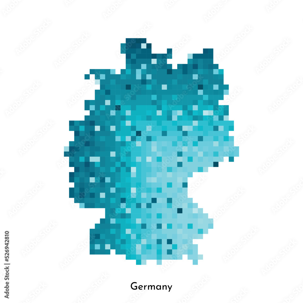 Vector isolated geometric illustration with simplified icy blue ...