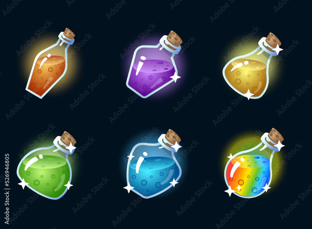 potion badge emotes collection. can be used for twitch or youtube. set ...