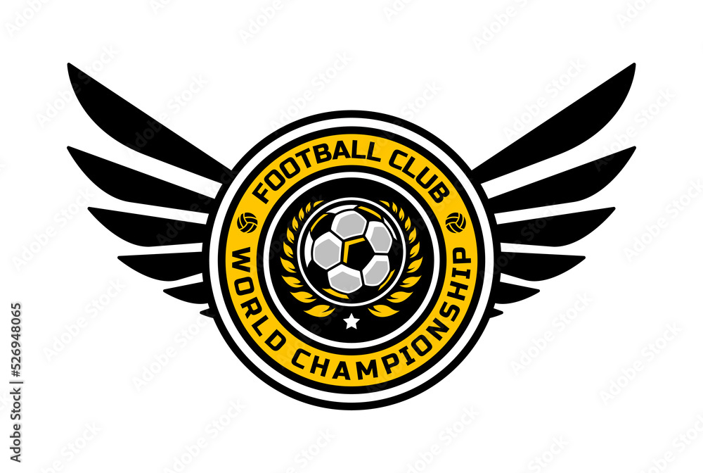 soccer Logo or football logo club sign Badge. Football logo with shield ...