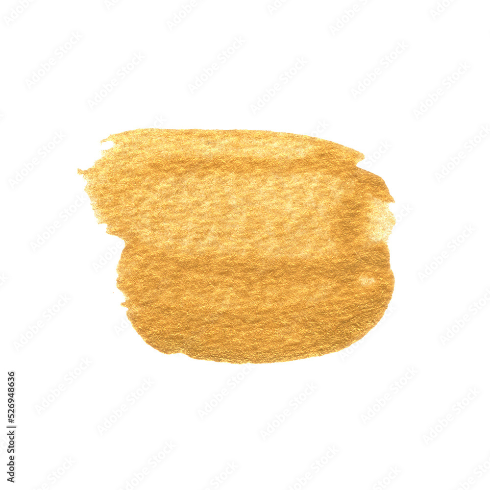 Gold watercolor brush stroke Stock Illustration | Adobe Stock