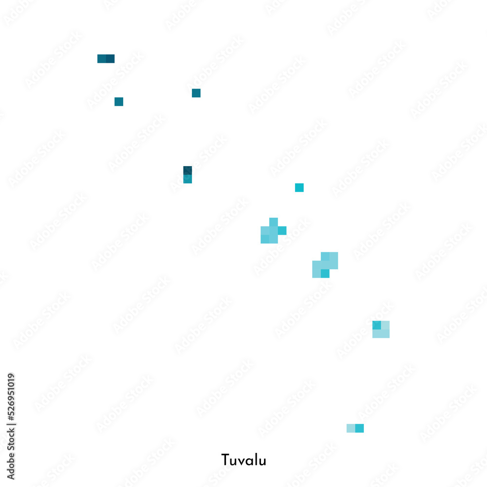 Vector isolated geometric illustration with simple icy blue shape of ...