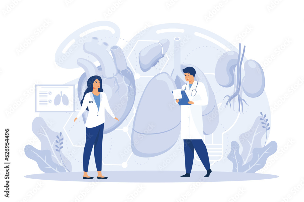 Bioengineering abstract concept flat vector illustration. Genetic ...
