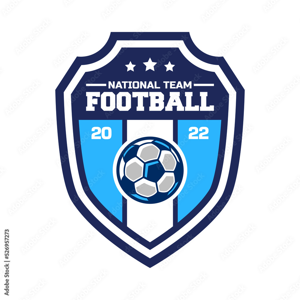 soccer Logo or football logo club sign Badge. Football logo with shield ...