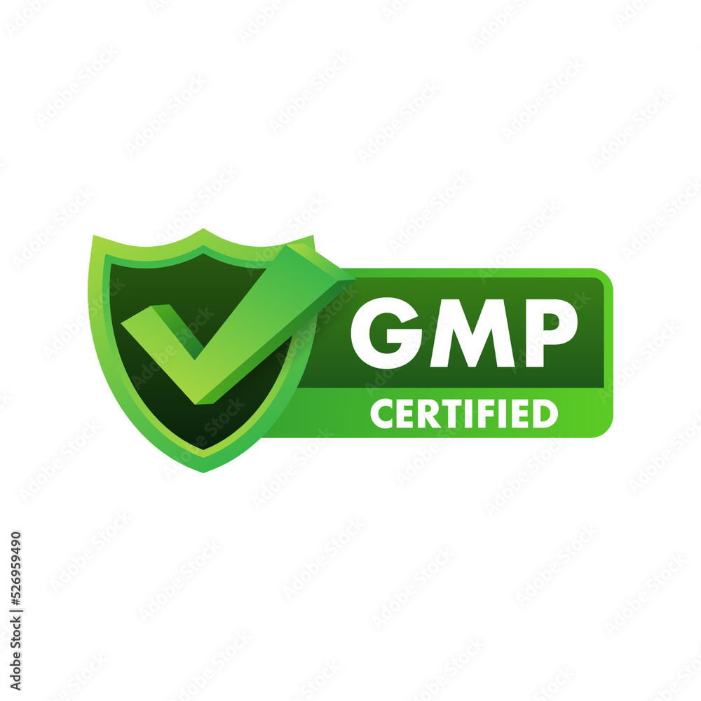 GMP Good Manufacturing Practice certified round stamp. Vector ...
