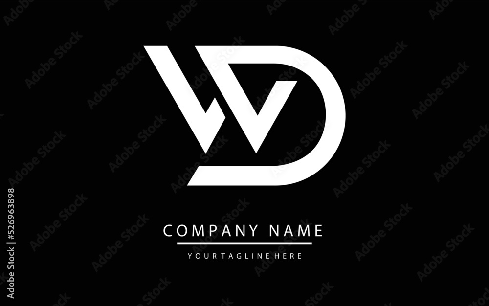DW Letter Logo Design. Creative Modern D W Letters icon vector ...