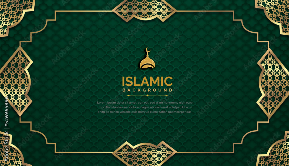 Simple Arabic background banner design template Stock Vector | Adobe Stock