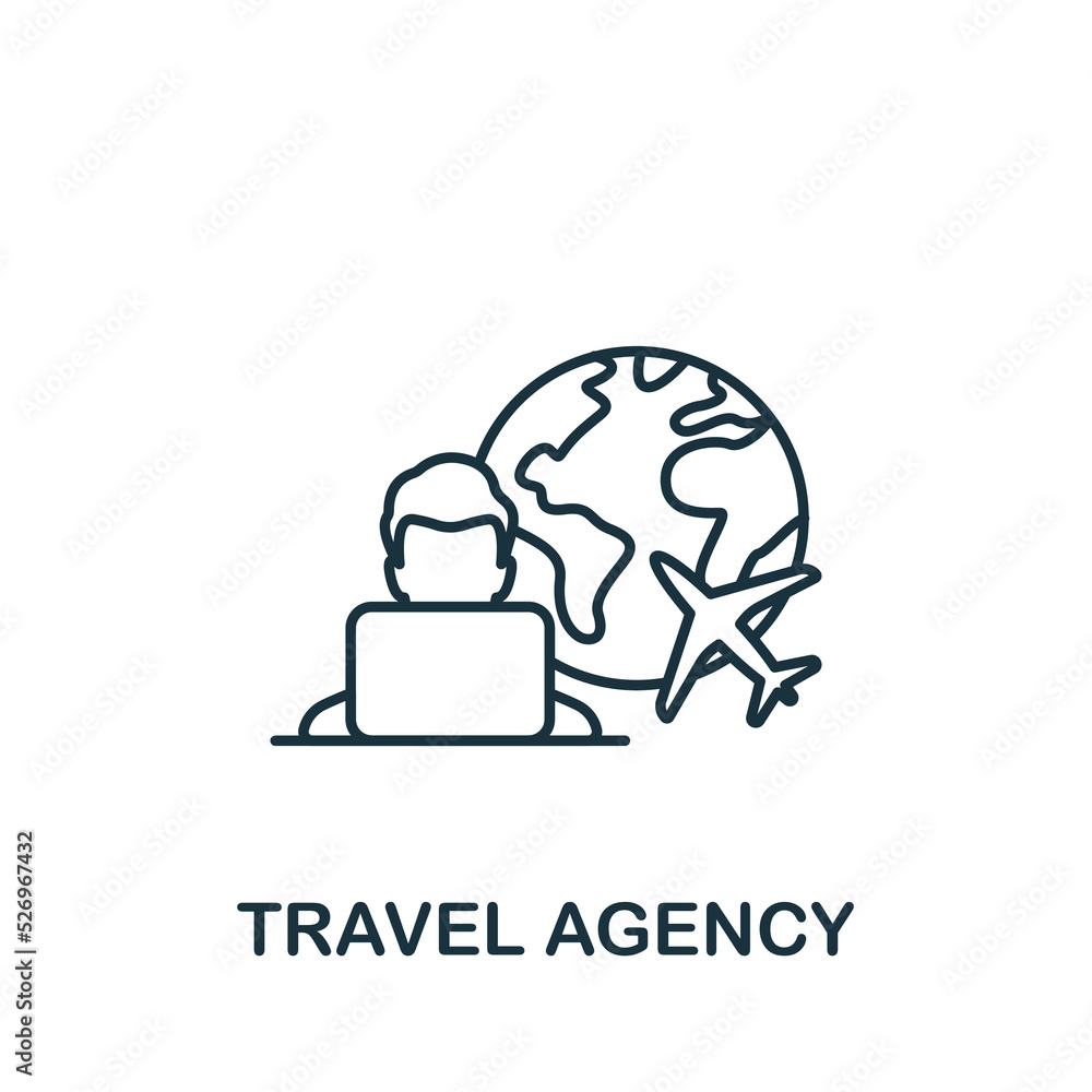 Travel Agency icon. Line simple Travel icon for templates, web design ...