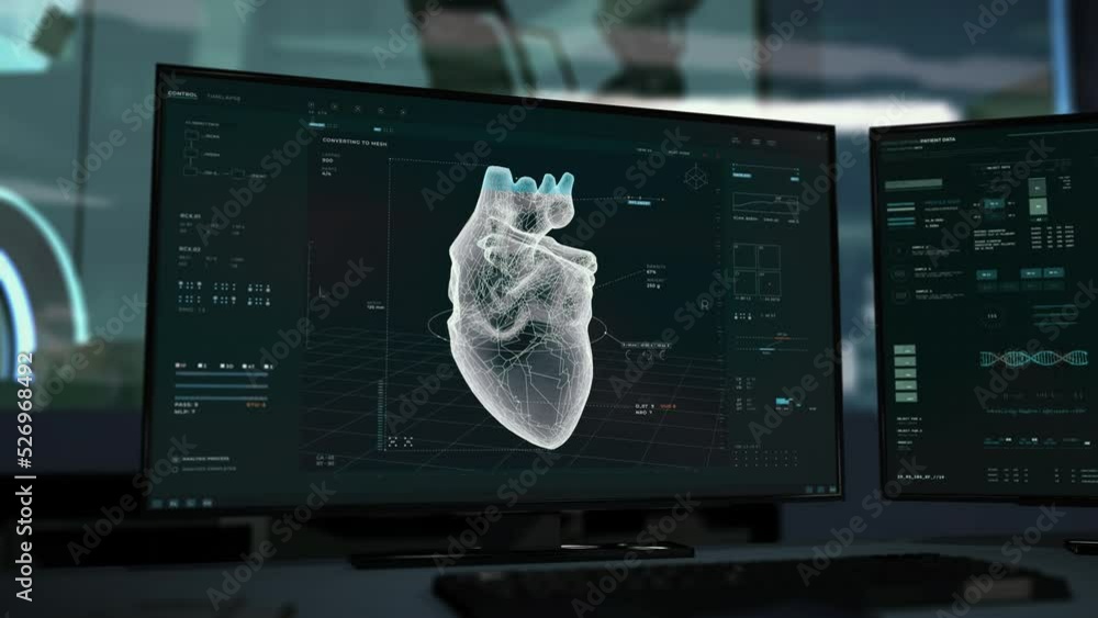 Hi Tech Fabrication Equipment Analyzing Anatomical Structure To Print ...