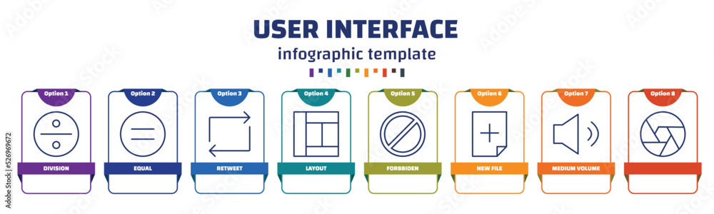 infographic template with icons and 8 options or steps. infographic for ...