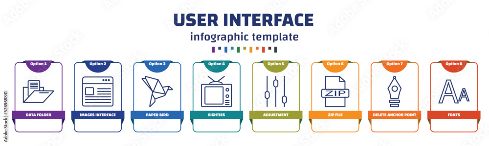 infographic template with icons and 8 options or steps. infographic for ...