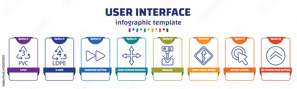 infographic template with icons and 8 options or steps. infographic for ...