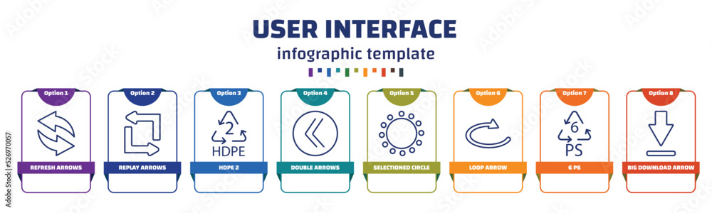 infographic template with icons and 8 options or steps. infographic for ...