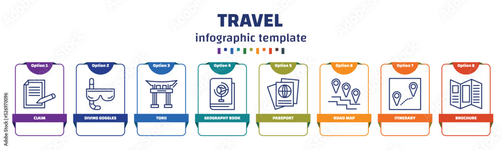 infographic template with icons and 8 options or steps. infographic for ...