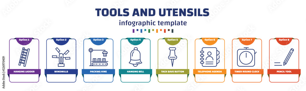 infographic template with icons and 8 options or steps. infographic for ...
