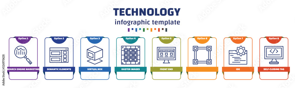 infographic template with icons and 8 options or steps. infographic for ...