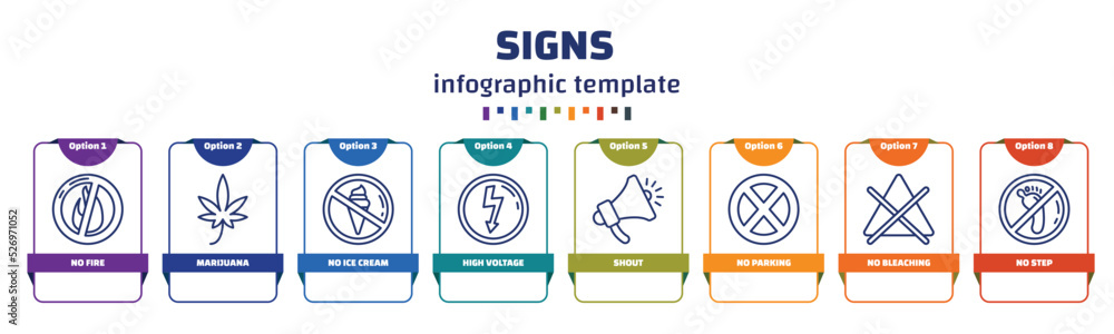 infographic template with icons and 8 options or steps. infographic for ...