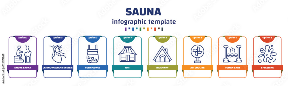 infographic template with icons and 8 options or steps. infographic for ...
