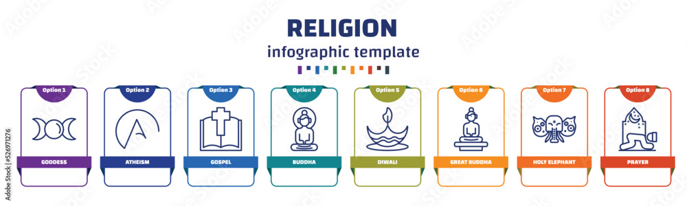 infographic template with icons and 8 options or steps. infographic for ...